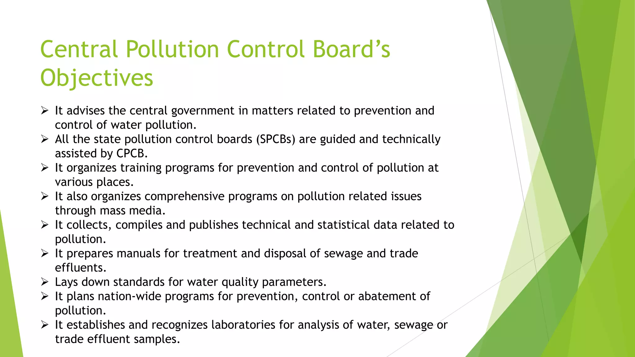 Air pollution & Water pollution control laws | PPTX
