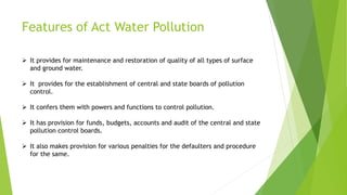 Air pollution & Water pollution control laws | PPTX