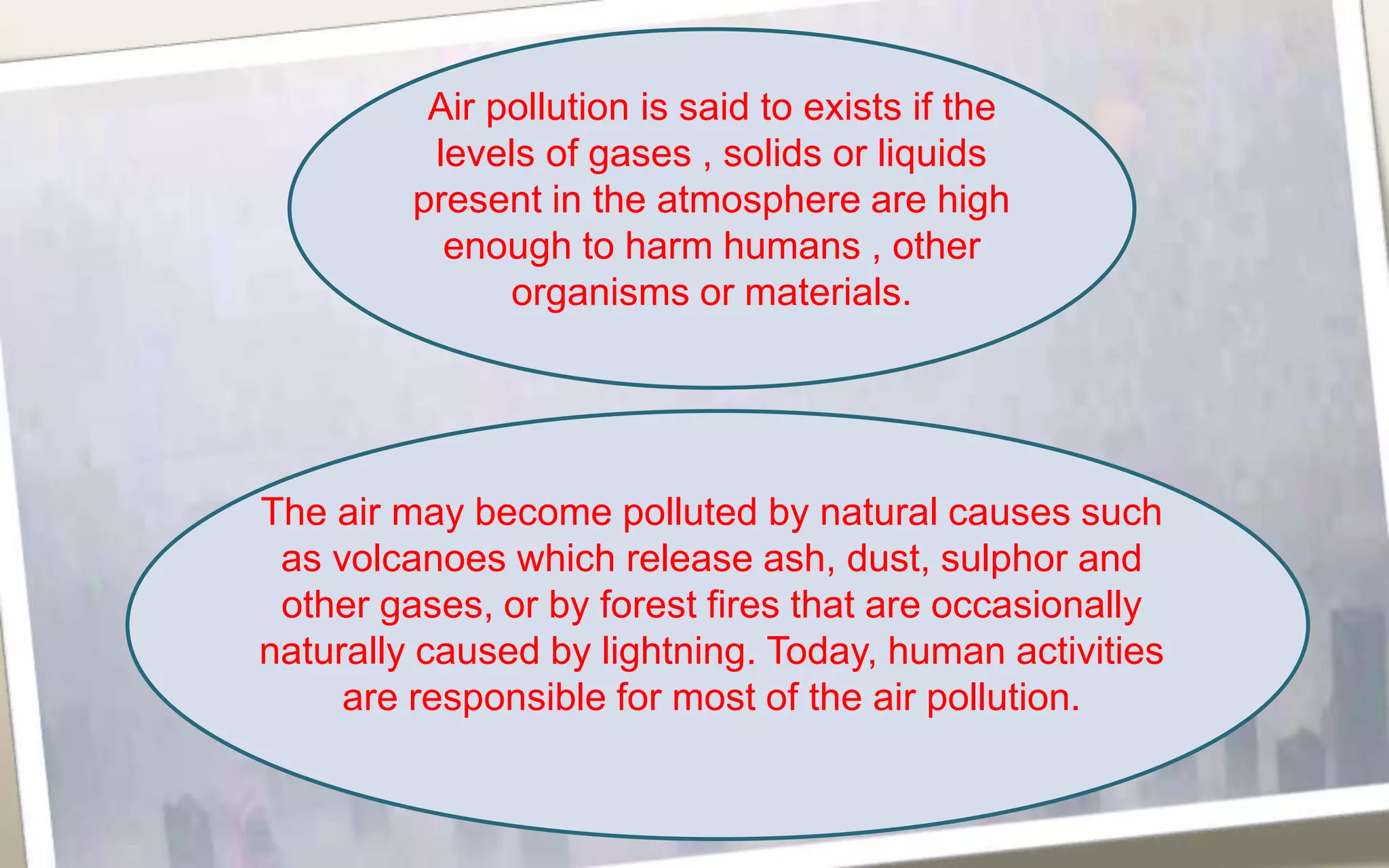 Air pollution : causes, effects and solutions of air pollution. | PPTX