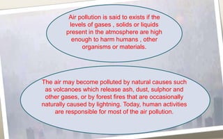 Air pollution : causes, effects and solutions of air pollution. | PPTX