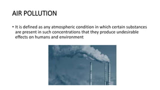 Air pollution its and primary pollutants | PPTX