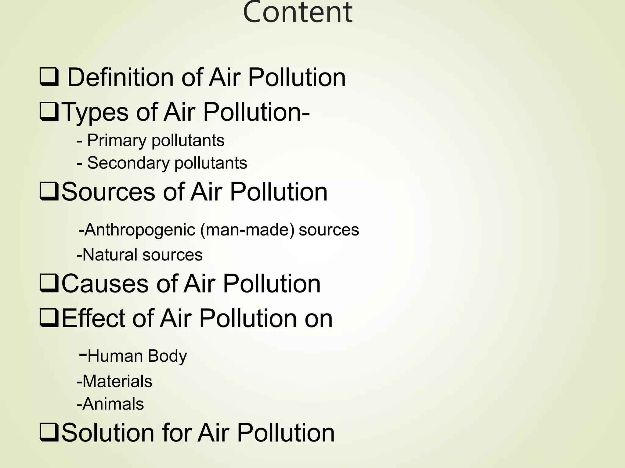 Air pollution | PPTX