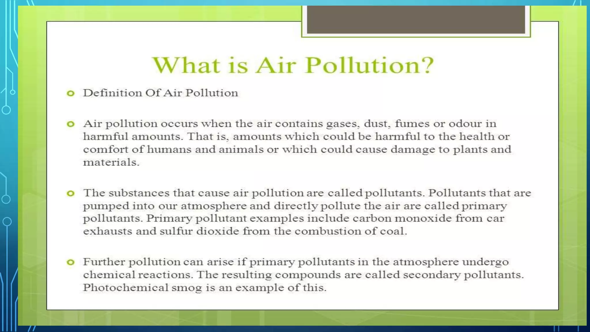 Air pollution | PPTX