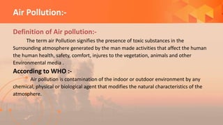 Air pollution and it's effect and necessary measures | PPT