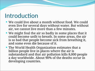 AIR POLLUTION.ppt community medicine dept | PPT