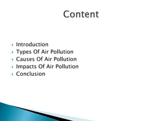 Air pollution | PPTX