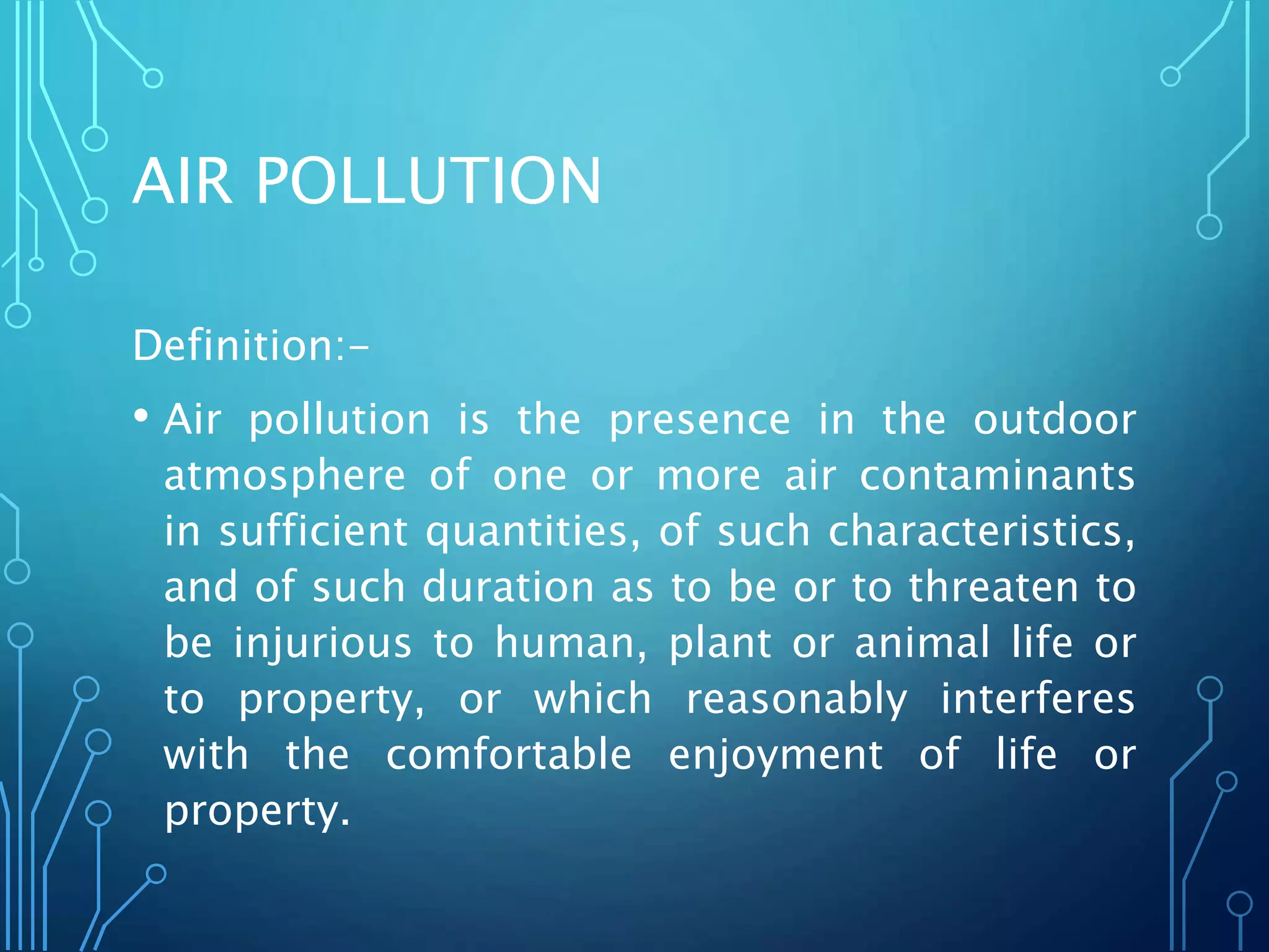 Air pollution and control | PPT