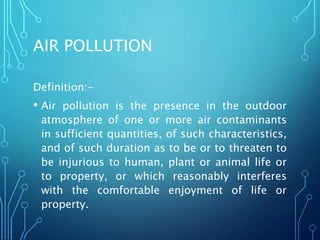 Air pollution and control | PPT