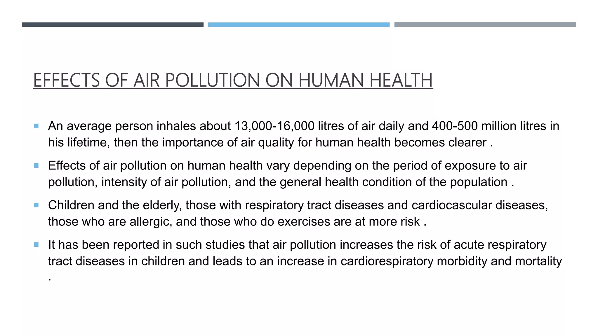 Air pollution and it's effects on human health | PPTX