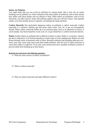 Air pollution and solutions | PDF