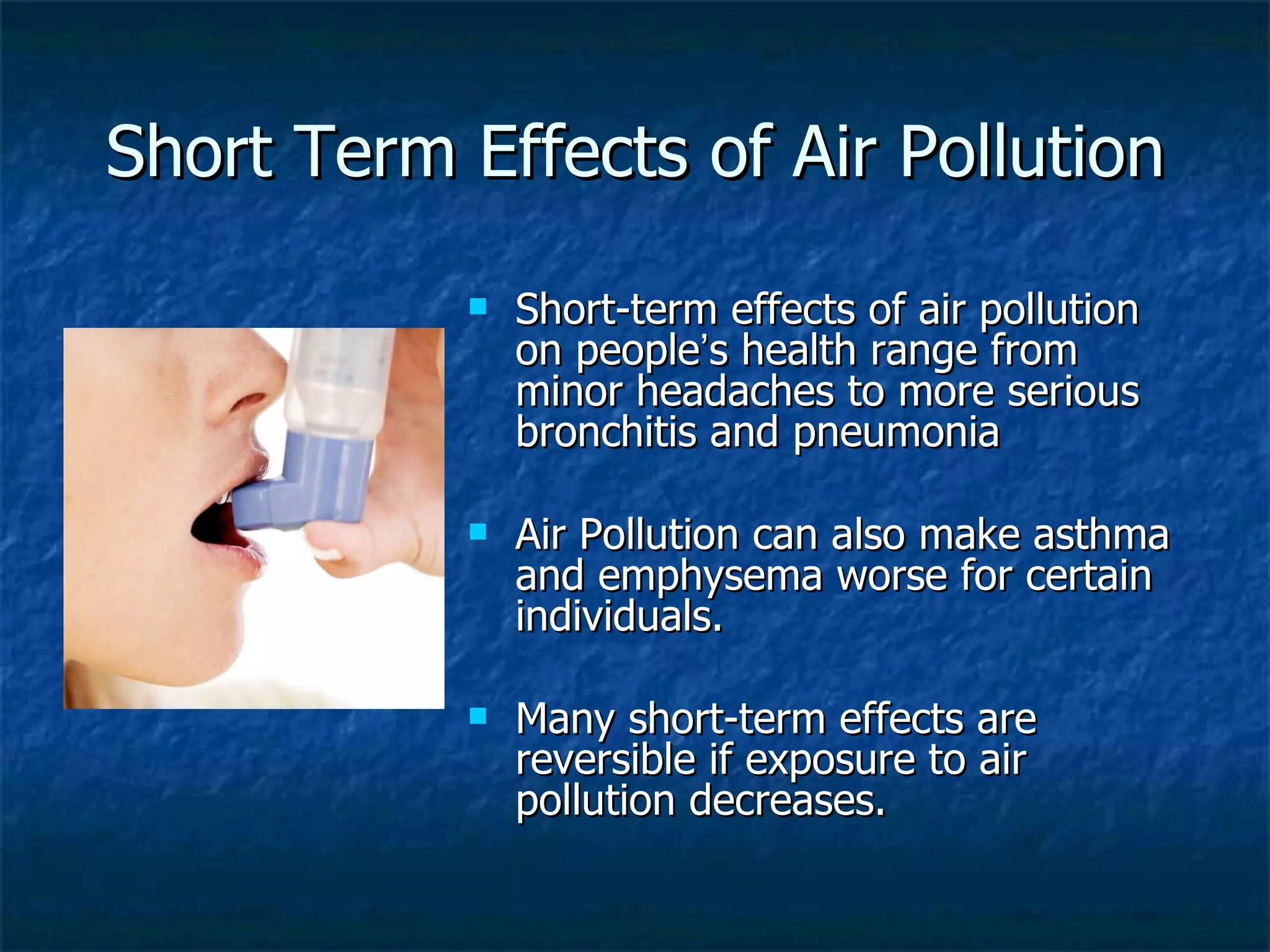 Air pollution and your health | PPT