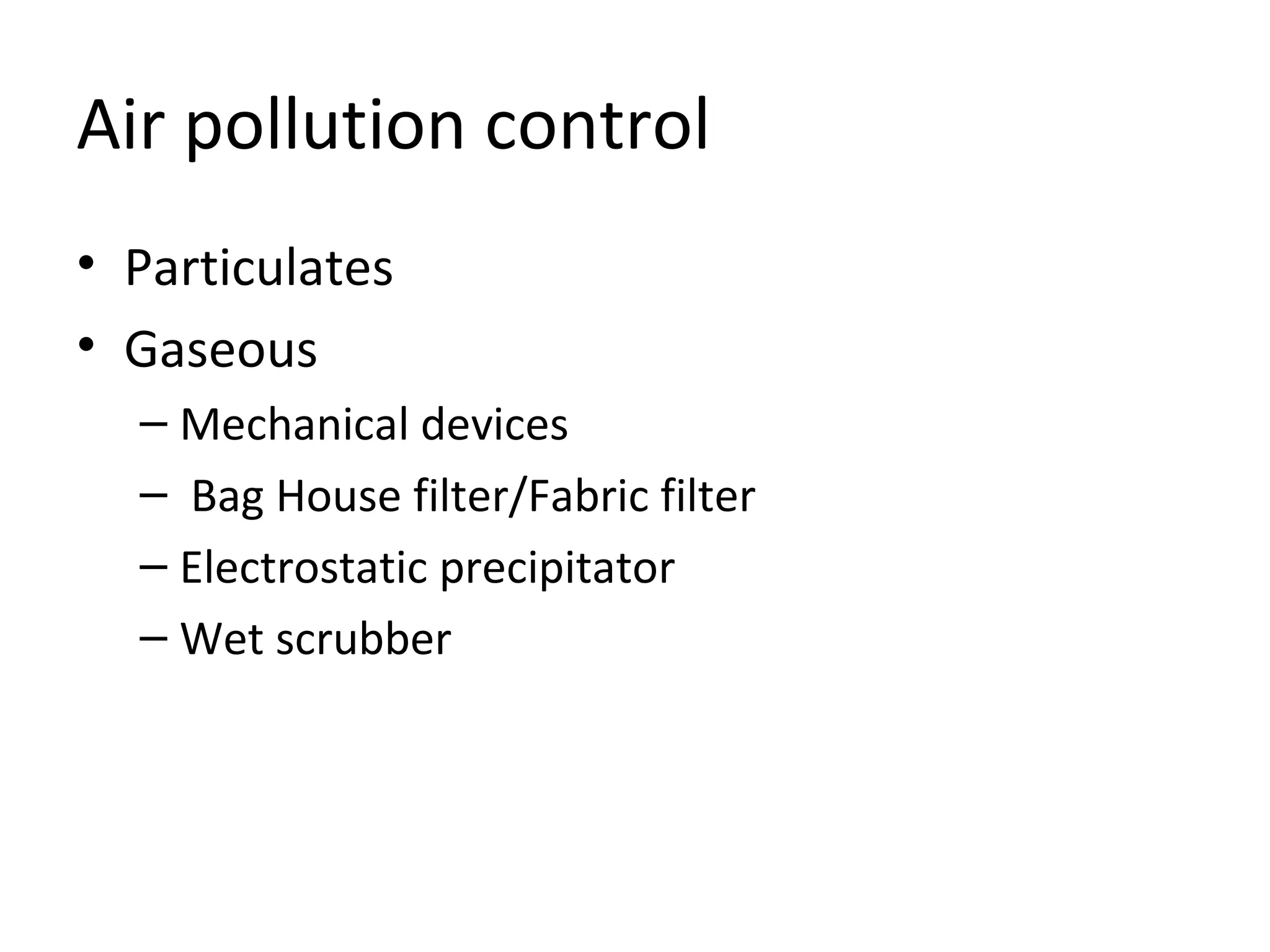 Air pollution control | PPT