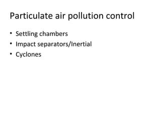 Air pollution control | PPT