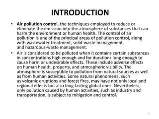 Air pollution control in environment | PPT