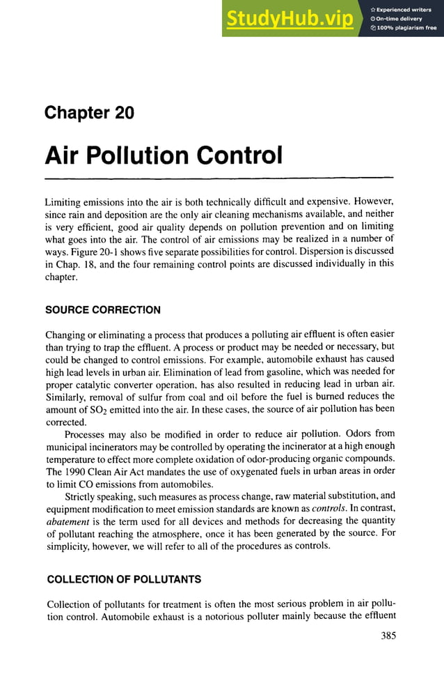 Air Pollution Control | PDF