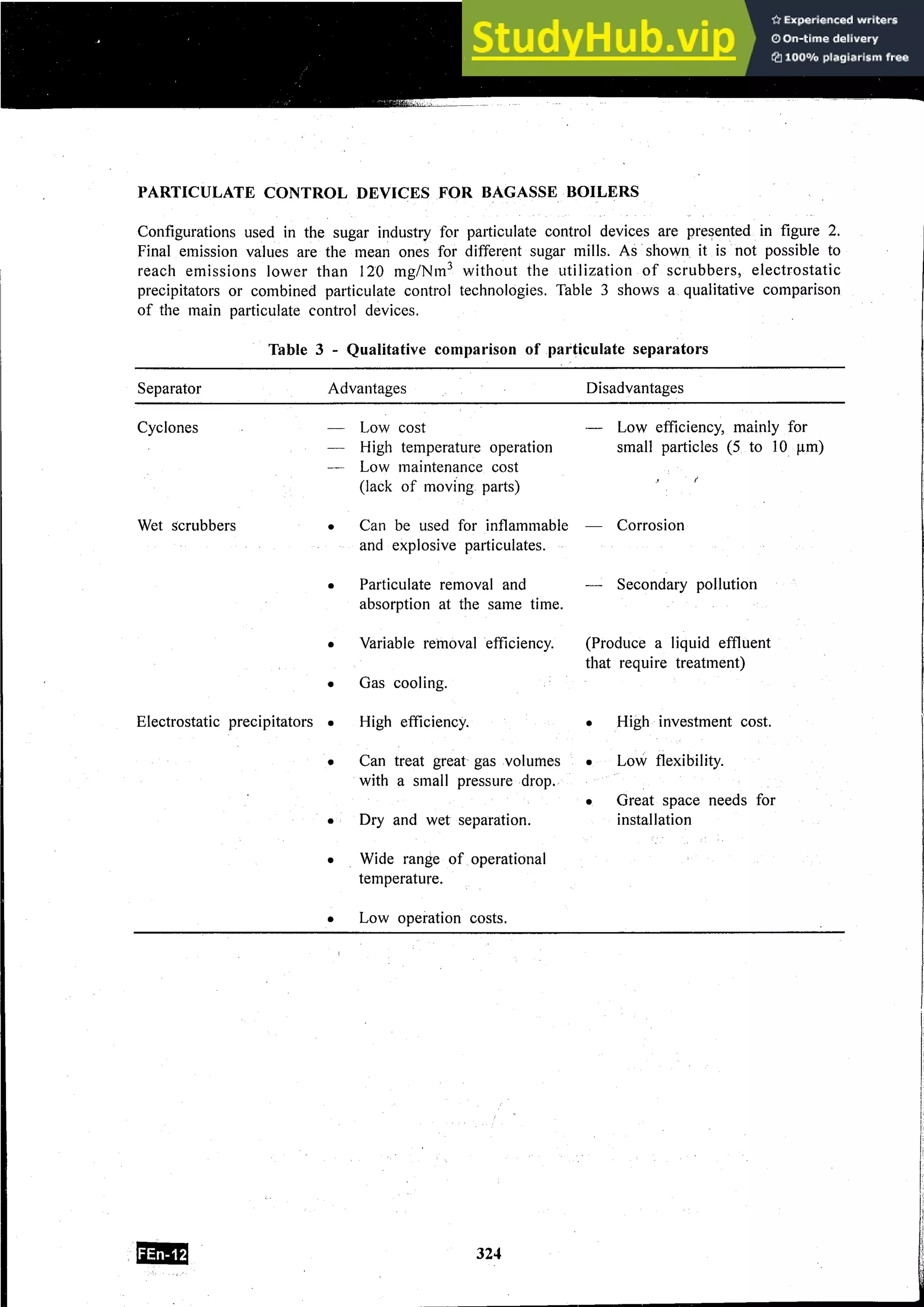 AIR POLLUTION CONTROL IN THE SUGAR CANE INDUSTRY | PDF