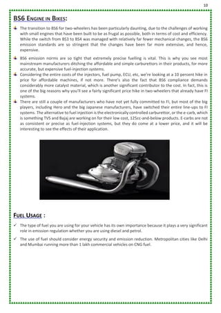 Air pollution control with BS6 Engine | PDF