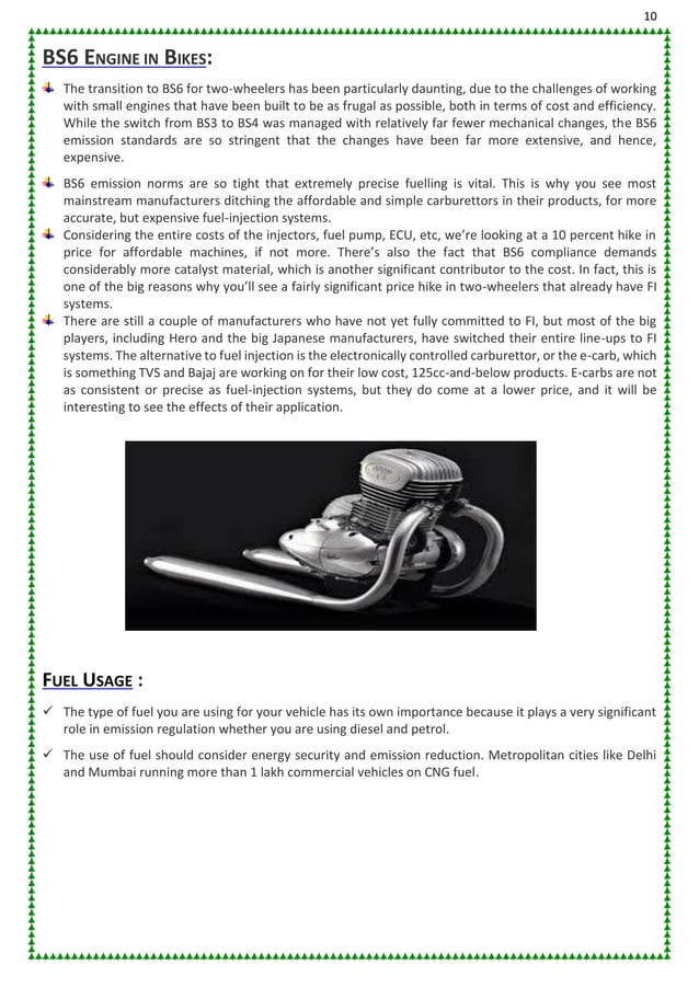 Air pollution control with BS6 Engine | PDF