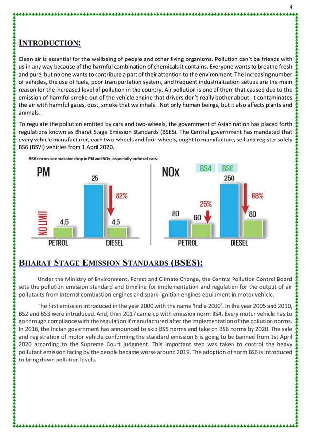 Air pollution control with BS6 Engine | PDF