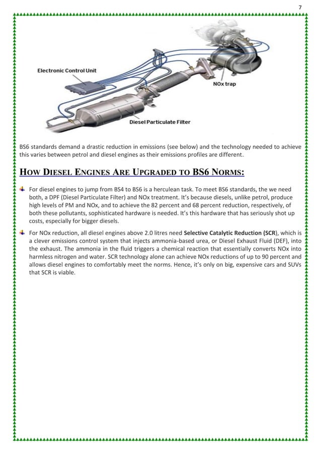 Air pollution control with BS6 Engine | PDF
