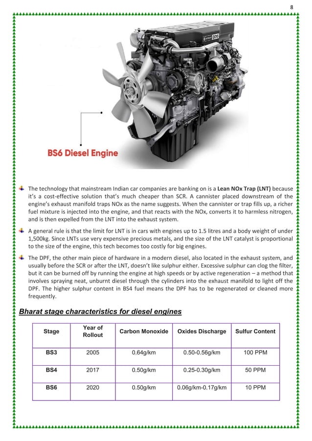 Air pollution control with BS6 Engine | PDF