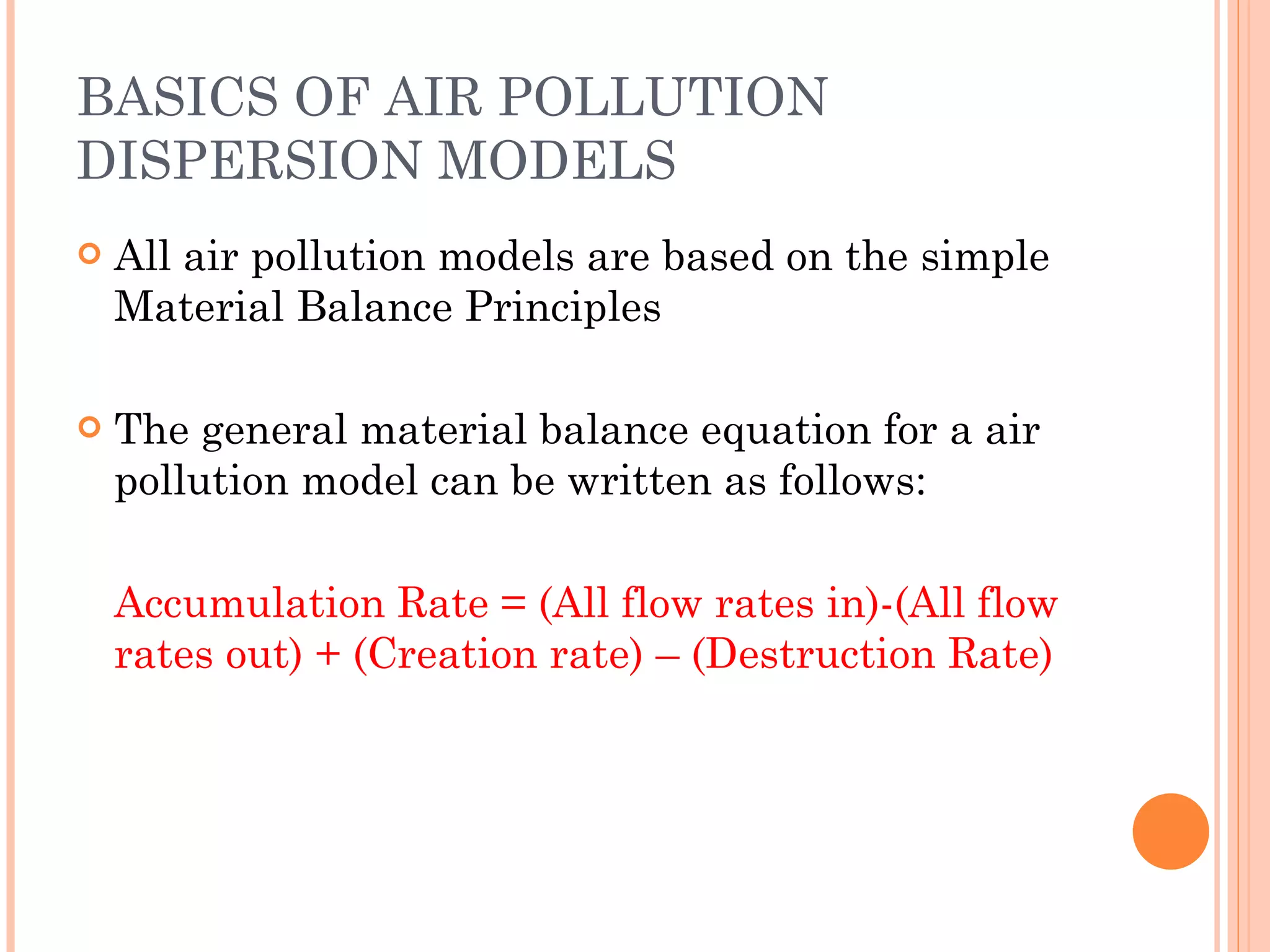Airpollution Dispersion And Modelling Using Computers Ub Chitranshi | PPT