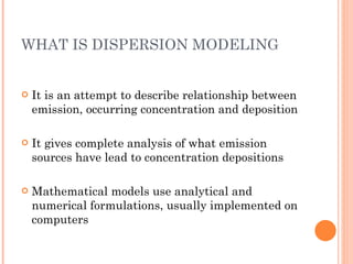 Airpollution Dispersion And Modelling Using Computers Ub Chitranshi | PPT