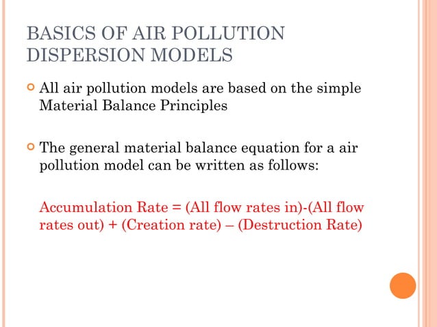 Airpollution Dispersion And Modelling Using Computers Ub Chitranshi ...