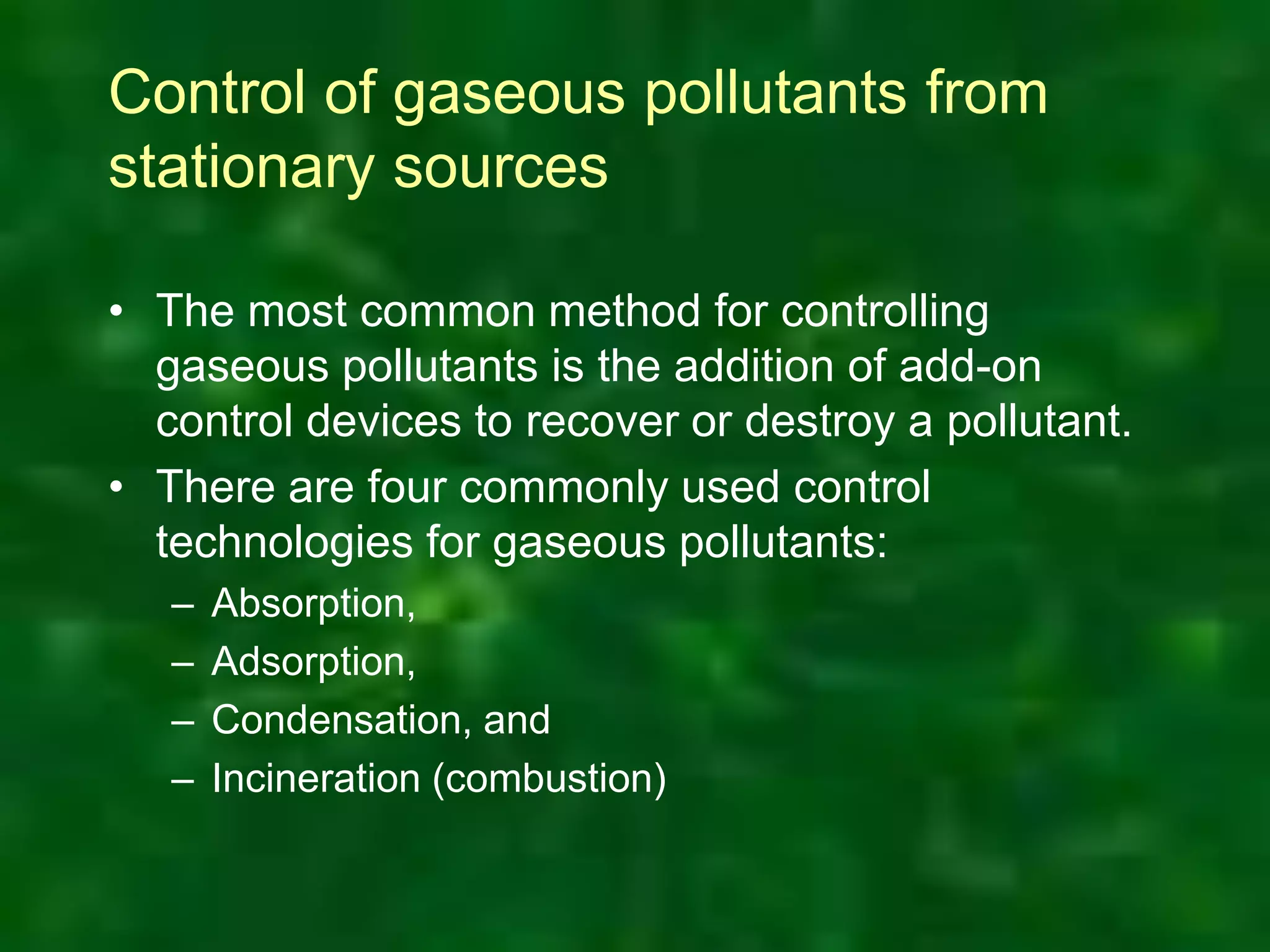 Air pollution effects control | PPT