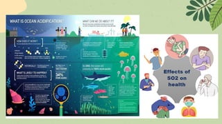 Air pollution by different gases and their sources, effects, reactions ...