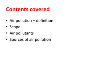 Air pollution introduction | PPTX
