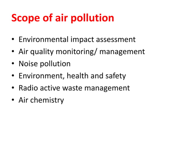 Air pollution introduction | PPTX