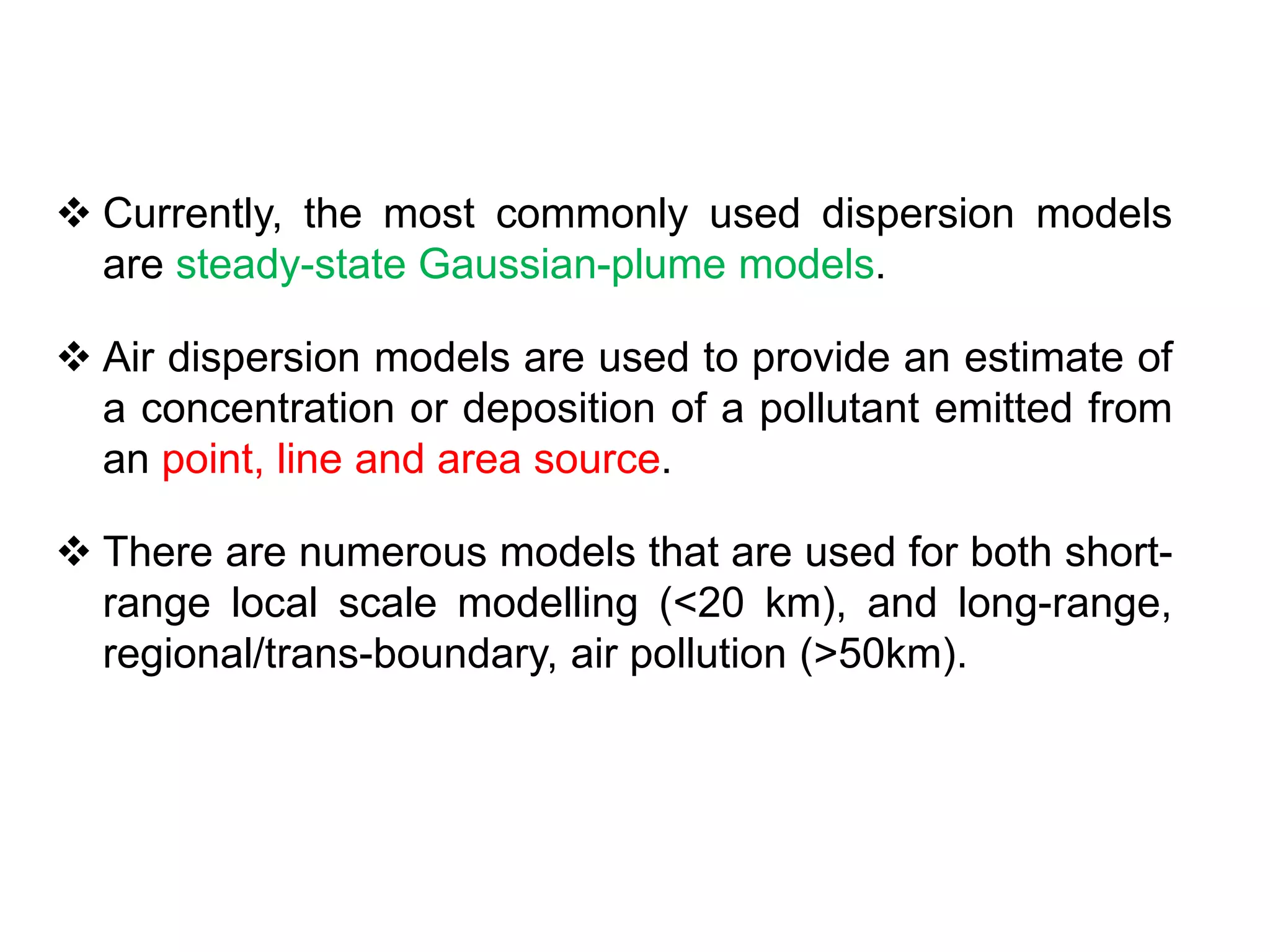 Air pollution modeling | PPTX