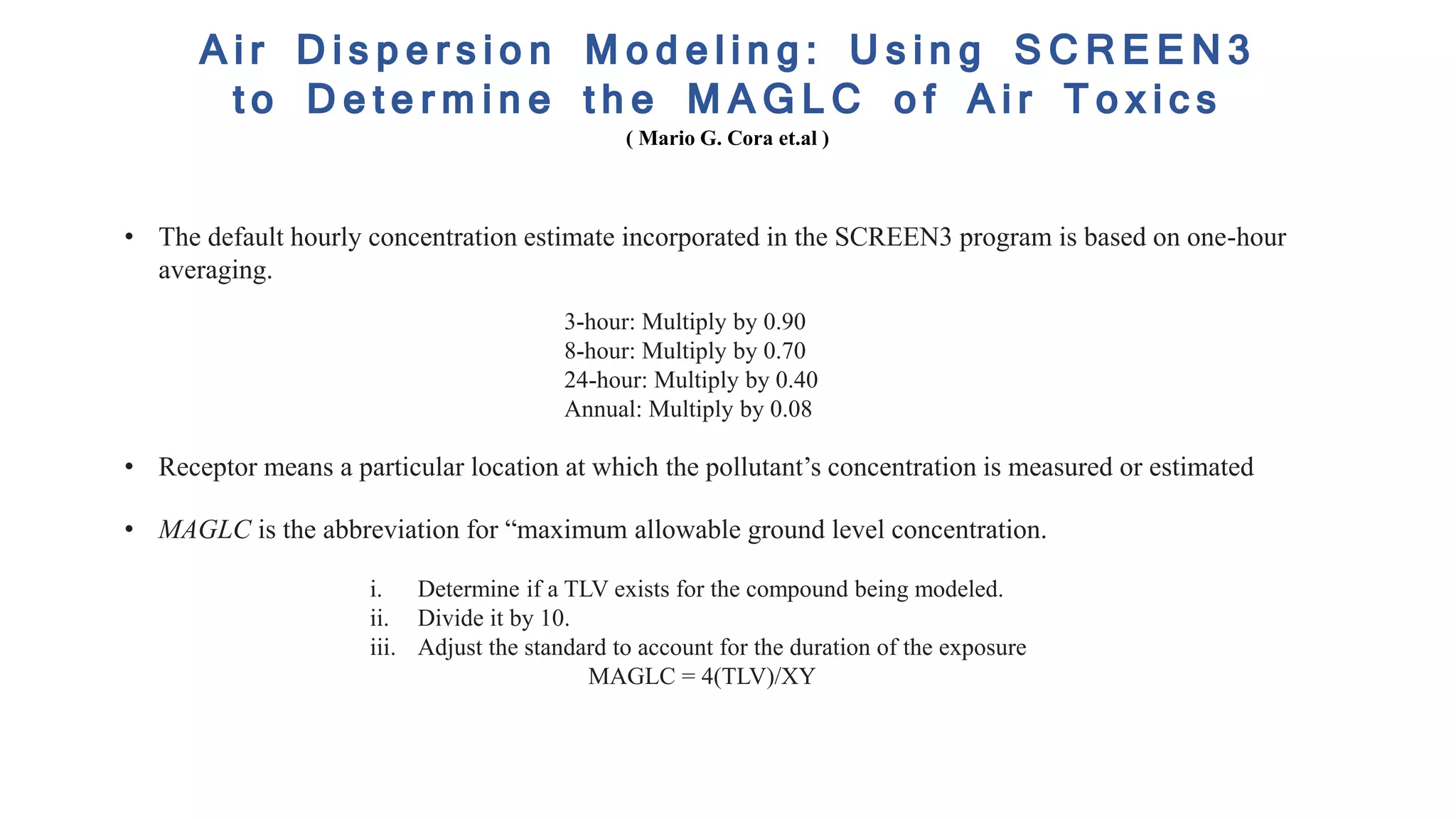 Gaussian Plume Dispersion Model | PPTX