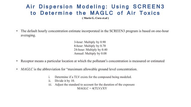 Gaussian Plume Dispersion Model | PPTX