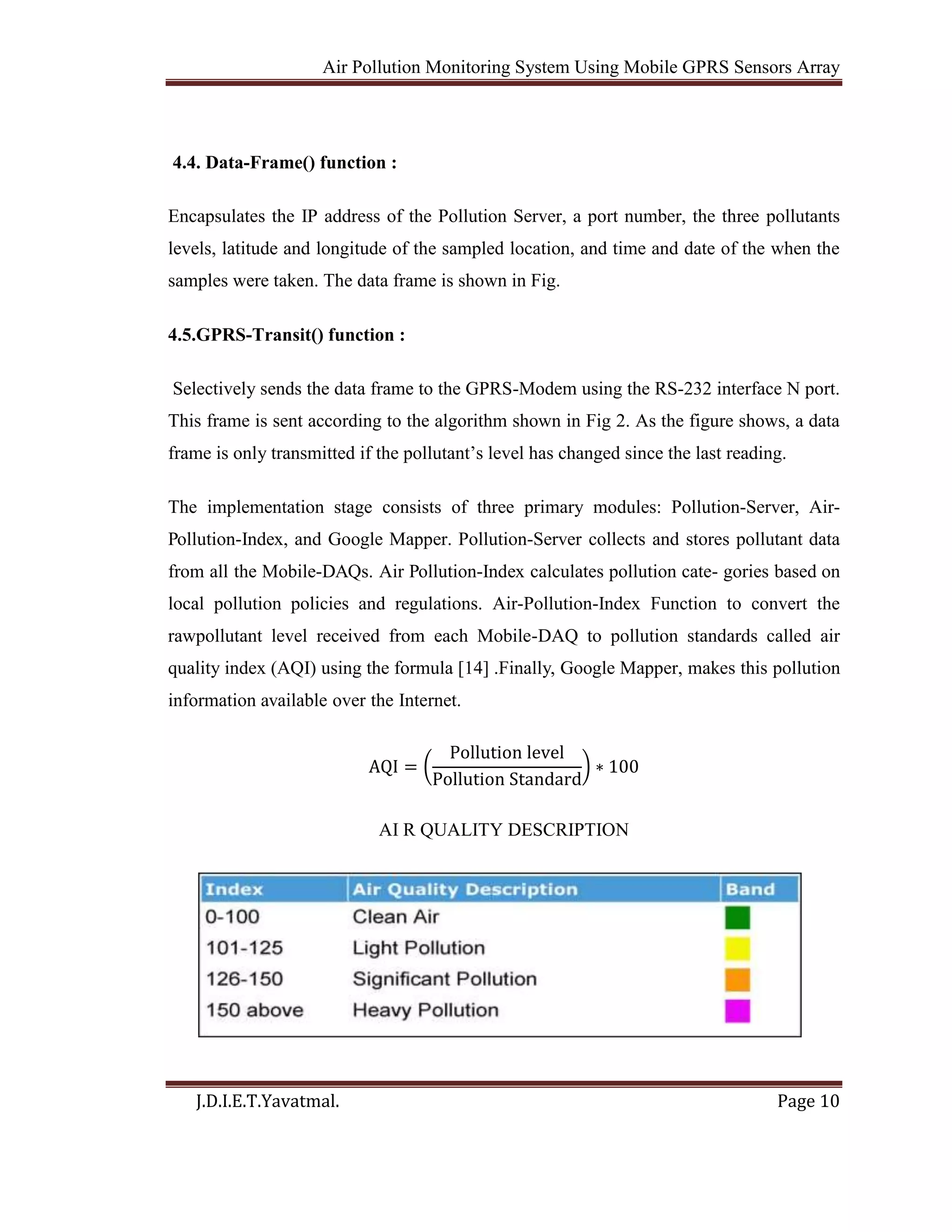 Air pollution monitoring system using mobile gprs sensors array | DOCX | Indoor Environmental ...