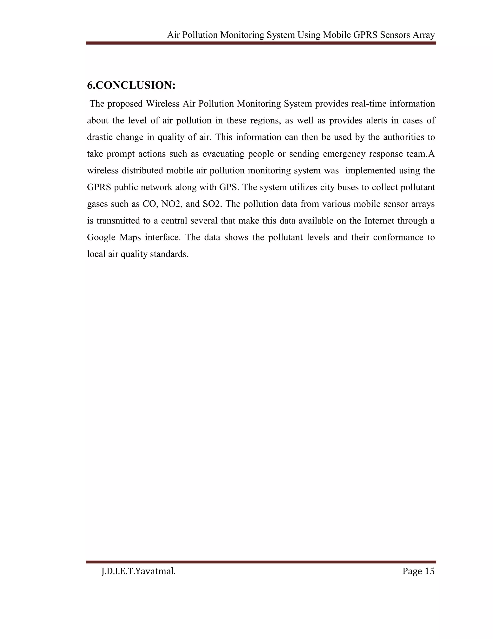 Air pollution monitoring system using mobile gprs sensors array | DOCX | Indoor Environmental ...