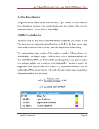 Air pollution monitoring system using mobile gprs sensors array | DOCX ...