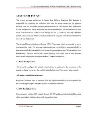 Air pollution monitoring system using mobile gprs sensors array | DOCX ...