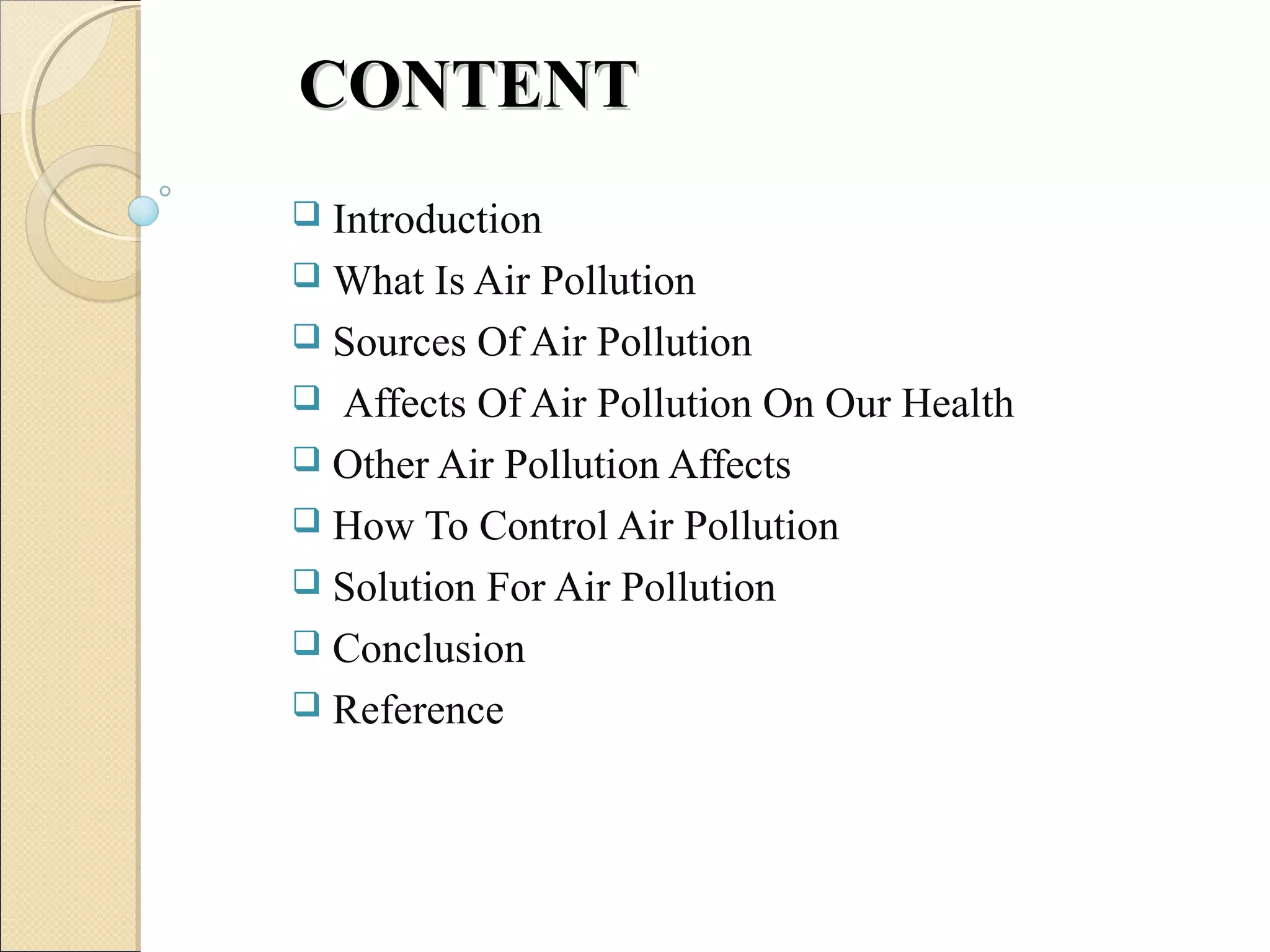 Air pollution ppt | PPT