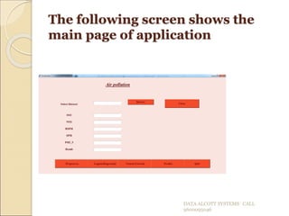 Air pollution prediction in python | PPT