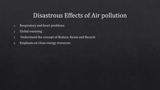 Air pollution presentation | PPTX