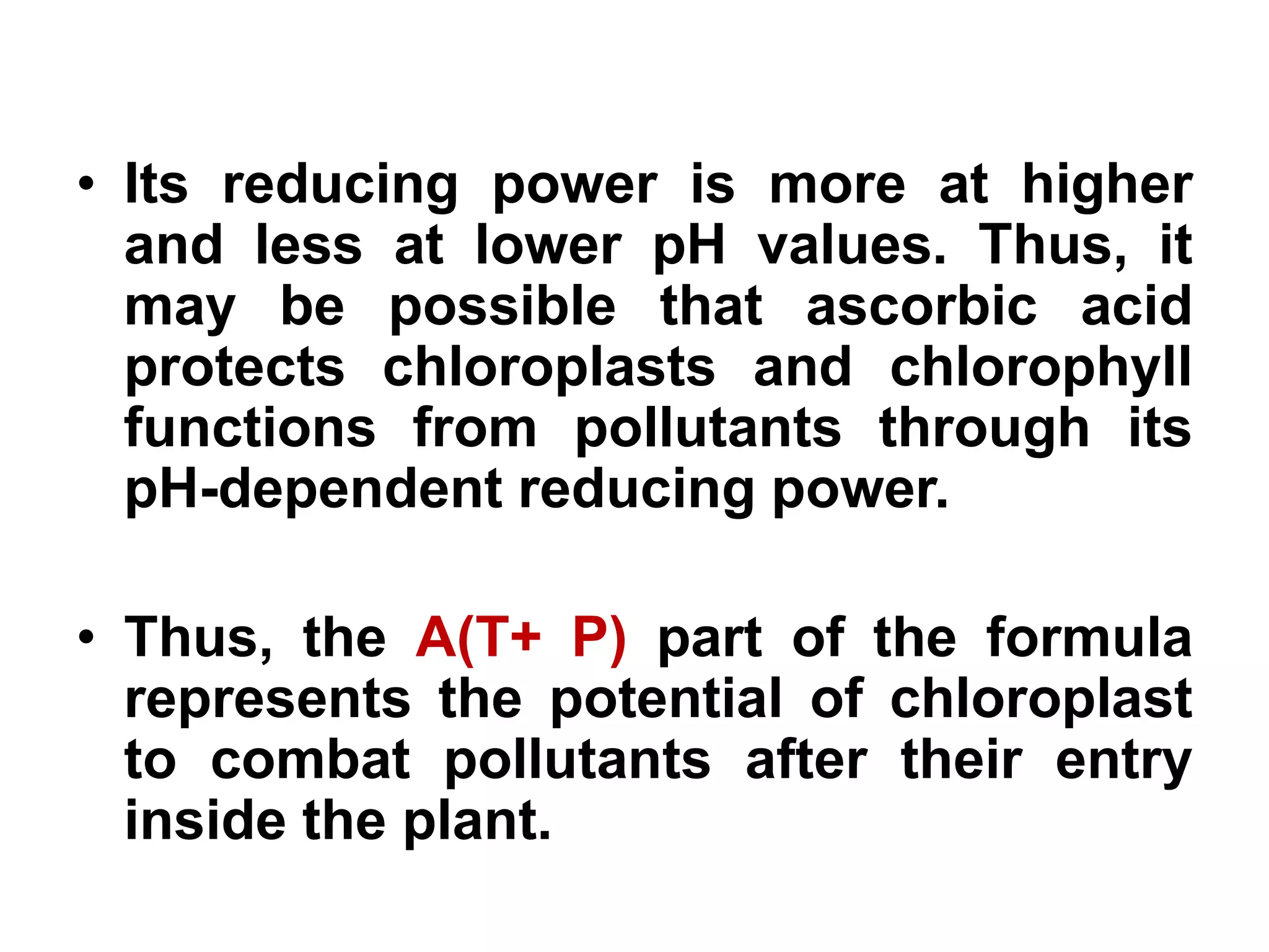 Air pollution tolerance index (apti) | PPTX