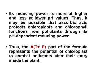 Air pollution tolerance index (apti) | PPTX