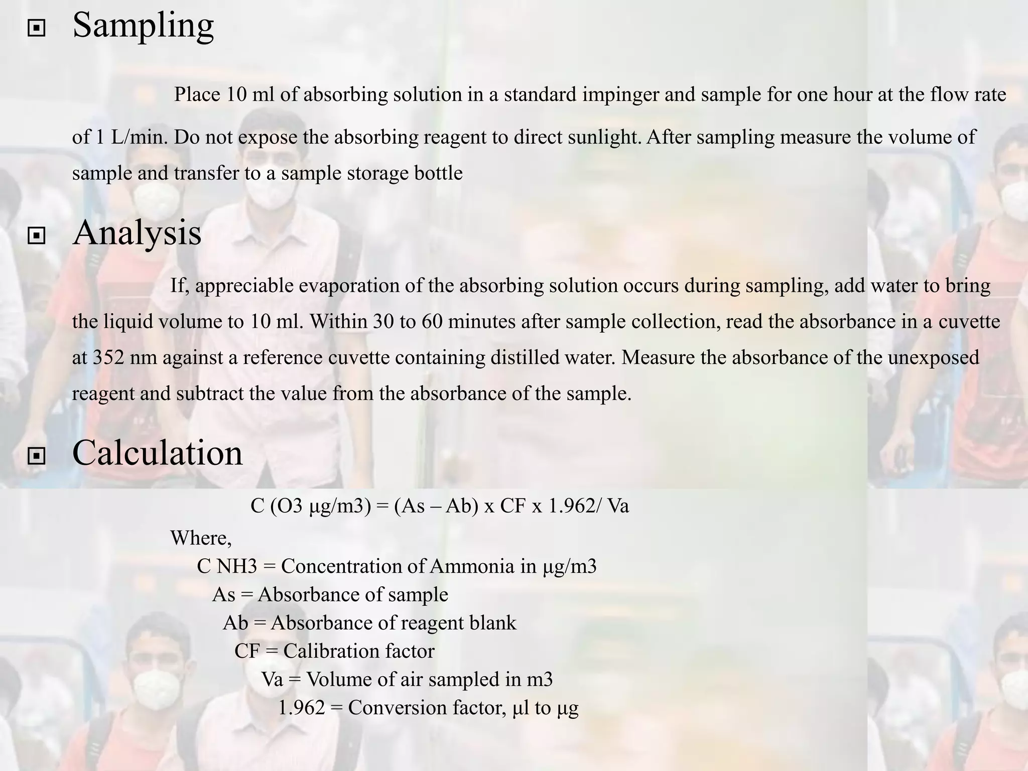 Guidelines For The Air Pollution Sampling & Analysis | PDF