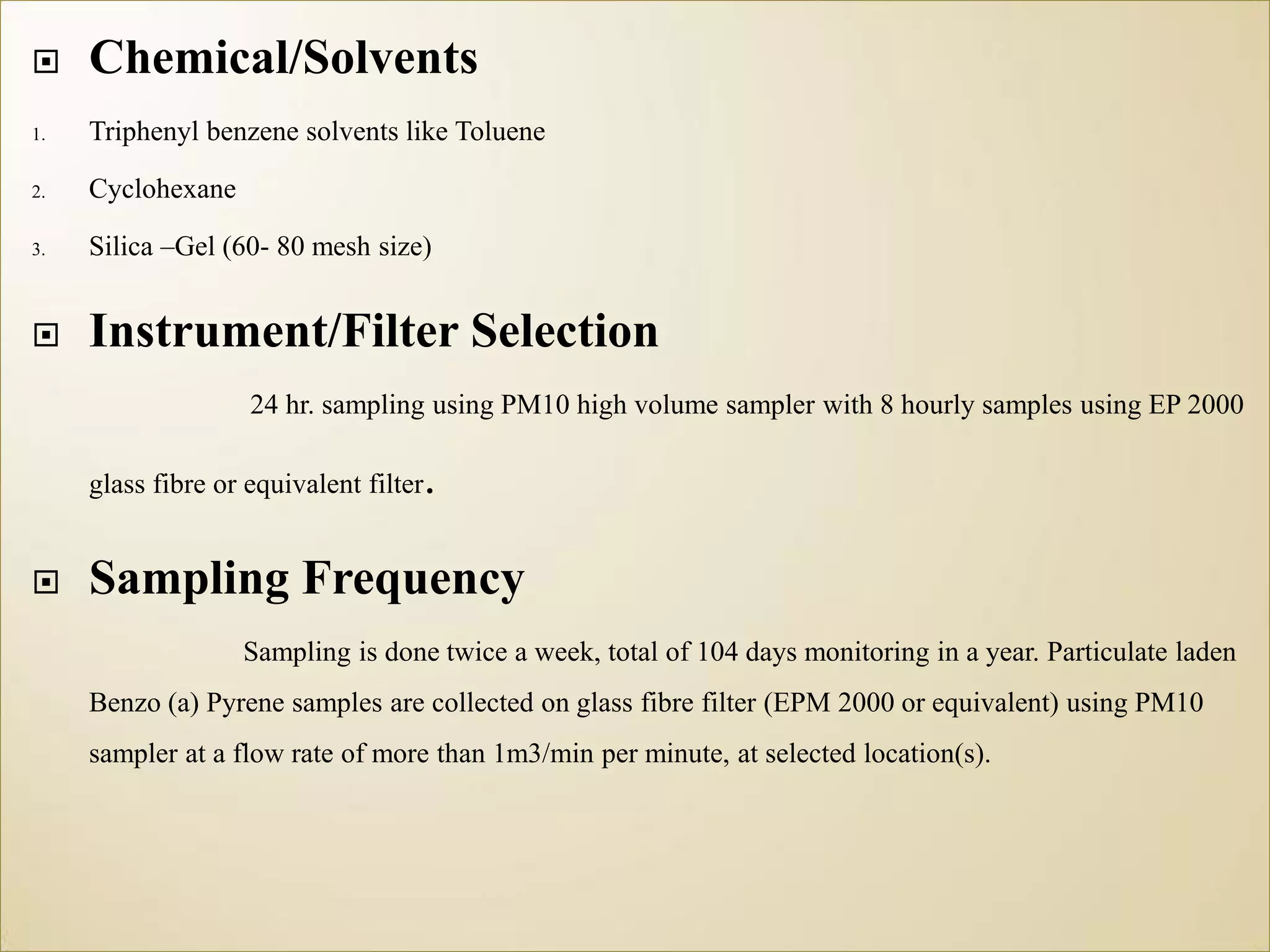 Guidelines For The Air Pollution Sampling & Analysis | PDF