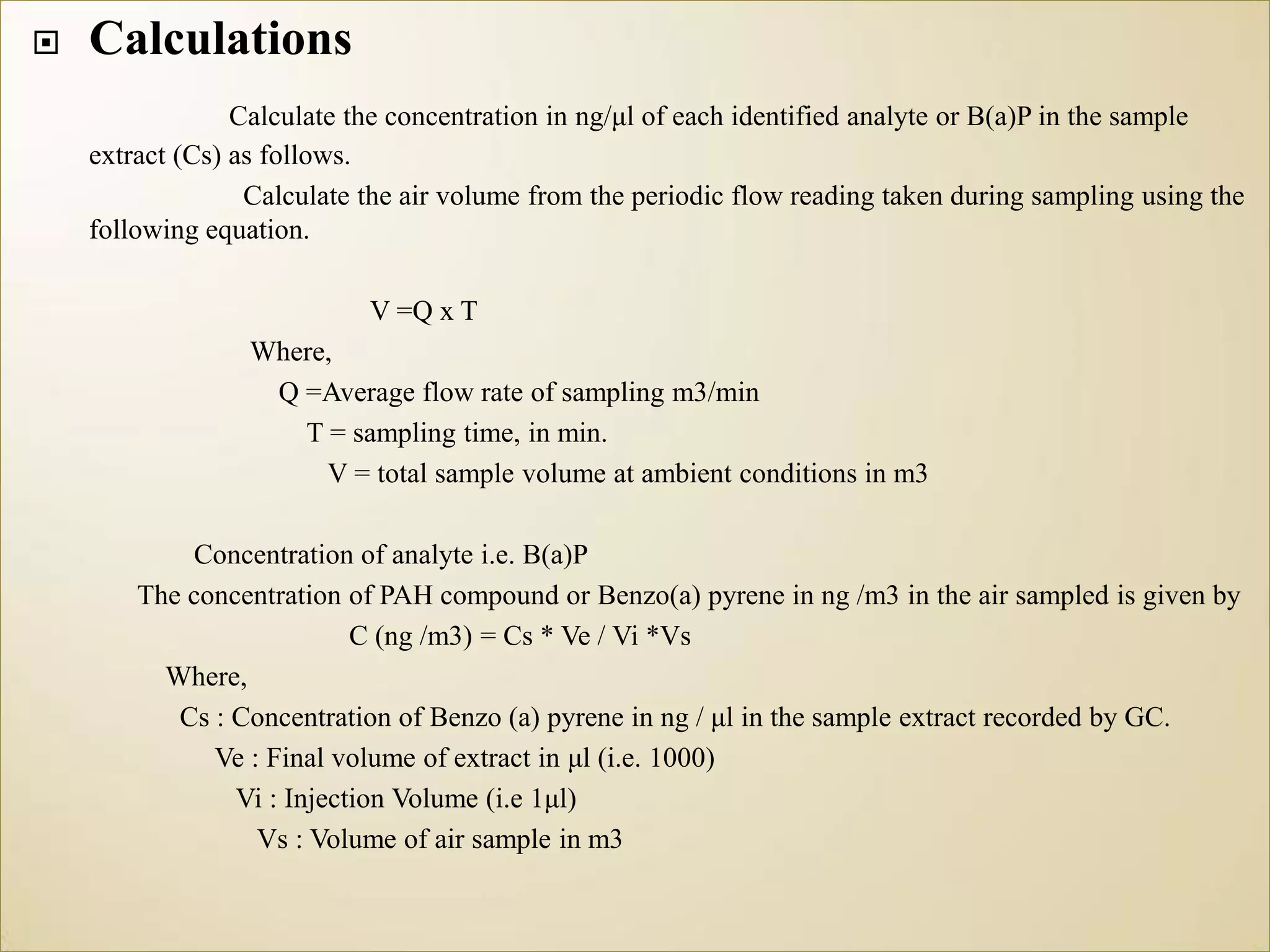 Guidelines For The Air Pollution Sampling & Analysis | PDF