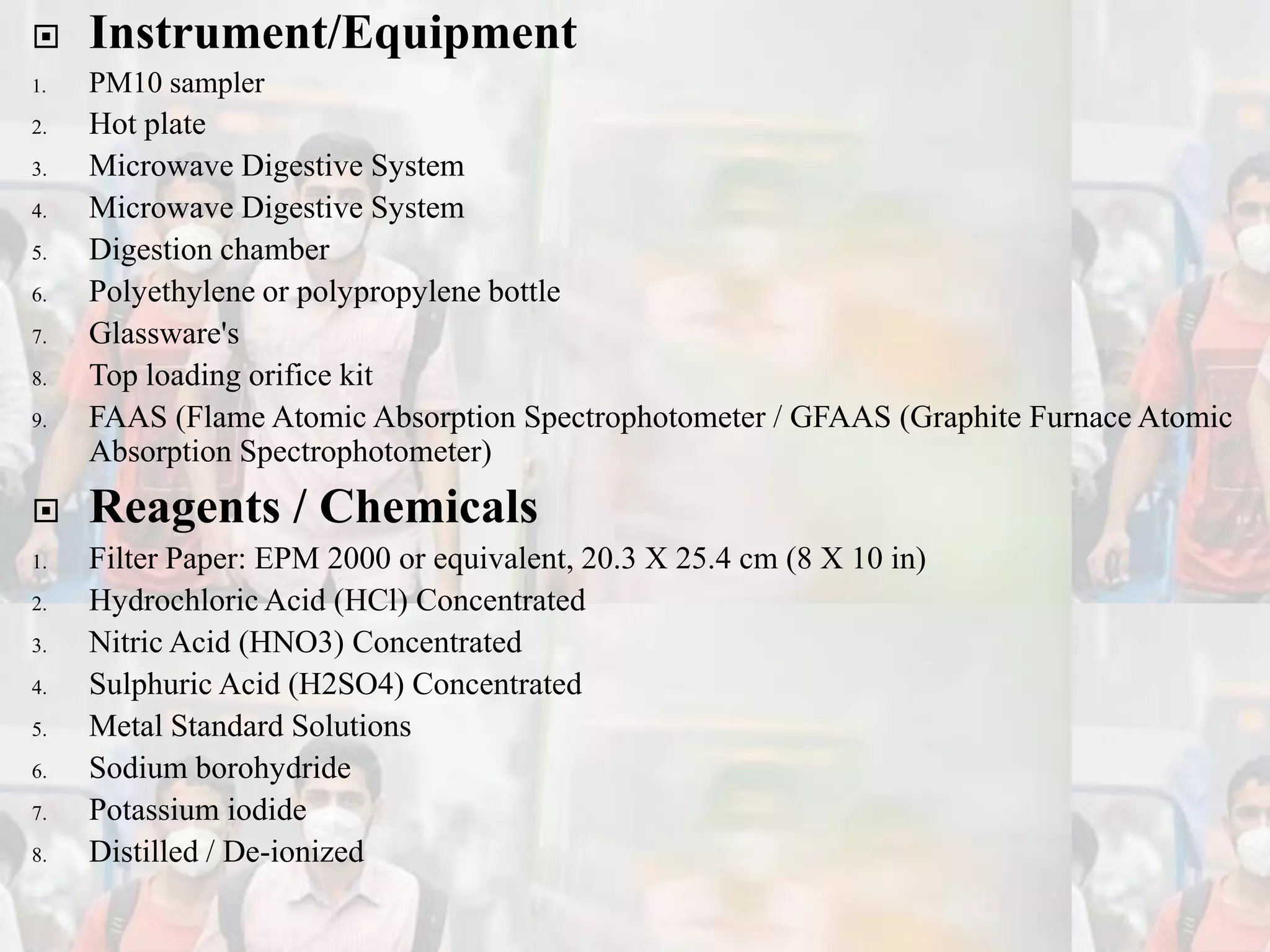 Guidelines For The Air Pollution Sampling & Analysis | PDF