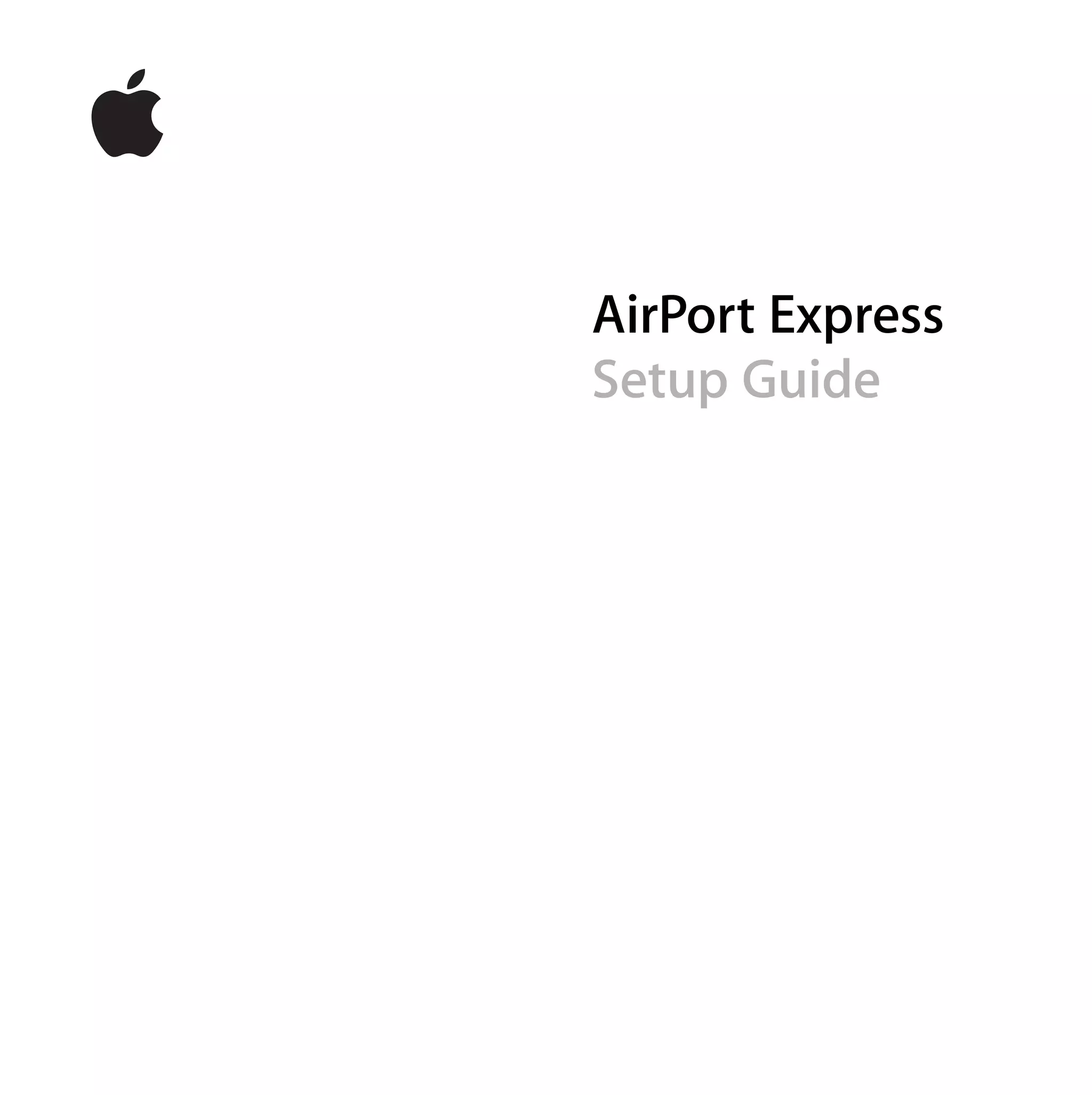 AirPort Express Setup Guide | PDF