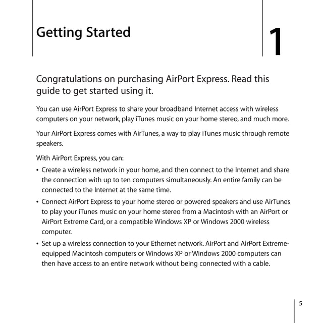 AirPort Express Setup Guide | PDF